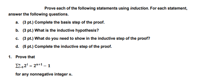Solved Prove each of the following statements using | Chegg.com
