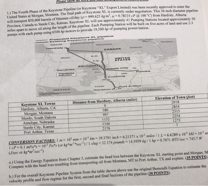Solved L.) The Fourth Phase of the Keystone Pipeline (or | Chegg.com