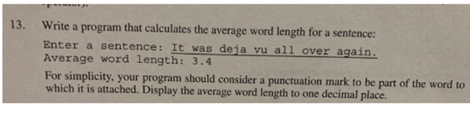 Solved 3 Write A Program That Calculates The Average Word