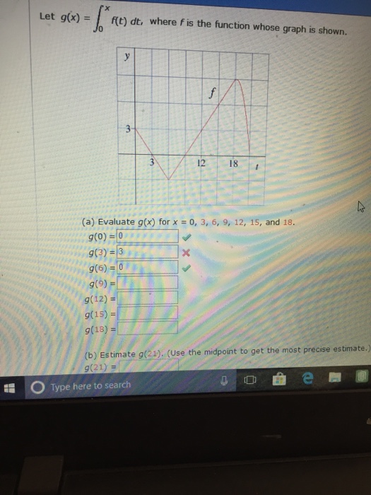 Solved Let gx) ft) dt, where f is the function whose graph | Chegg.com
