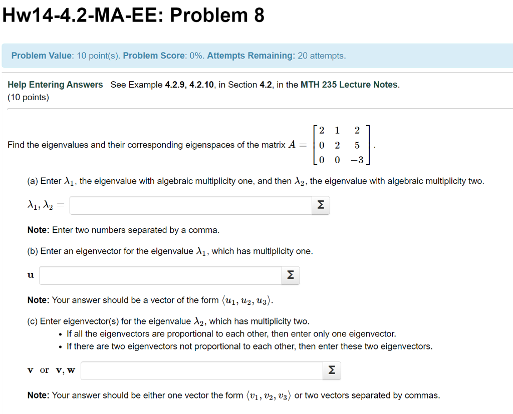 Solved Hw14-4.2-MA-EE: Problem 8 Problem Value: 10 point(s). | Chegg.com