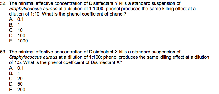 Solved 52. The minimal effective concentration of | Chegg.com
