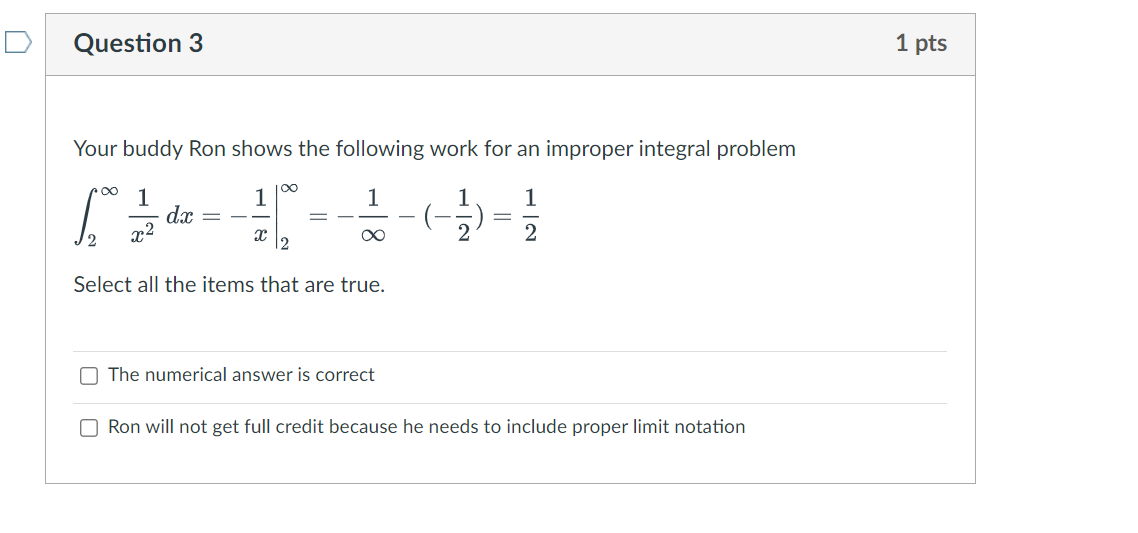 Solved Your buddy Ron shows the following work for an | Chegg.com