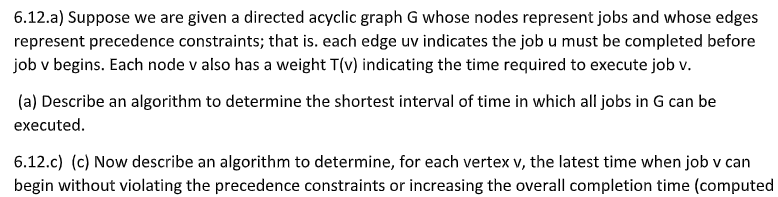 Solved 6.12.a) Suppose we are given a directed acyclic graph | Chegg.com