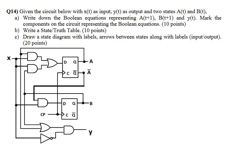 Solved Q14) ﻿Given the circuit below with | Chegg.com