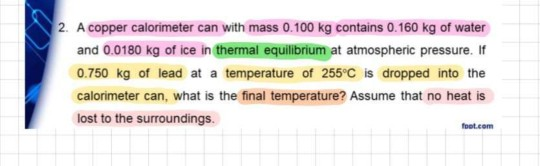 Solved 2. A copper calorimeter can with mass 0.100 kg | Chegg.com