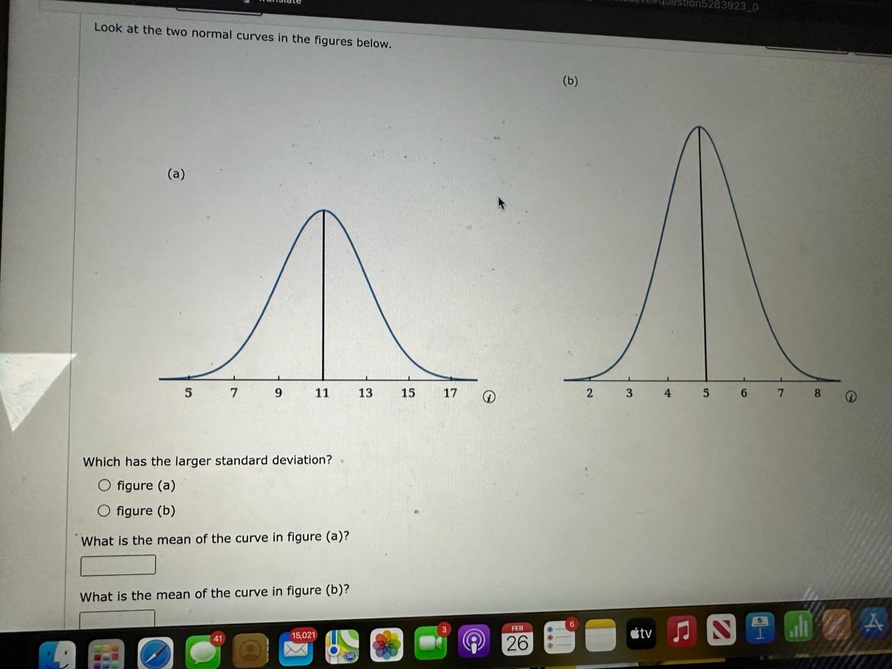 Solved Look at the two normal curves in the figures below. | Chegg.com