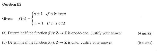 Solved Given: f(n)={n+1n−1 if n is even if n is odd (a) | Chegg.com