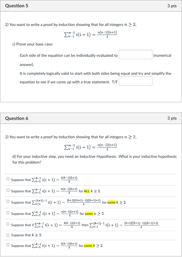 Solved Question 5 3 pts 2) You want to write a proof by | Chegg.com