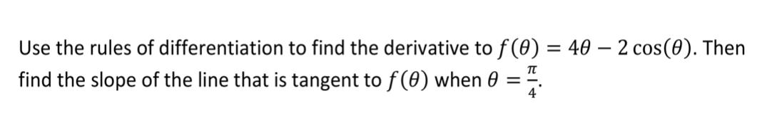 [Solved]: Use the rules of differentiation to find the der