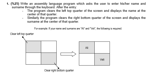 Solved 1 25 Write An Assembly Language Program Which 
