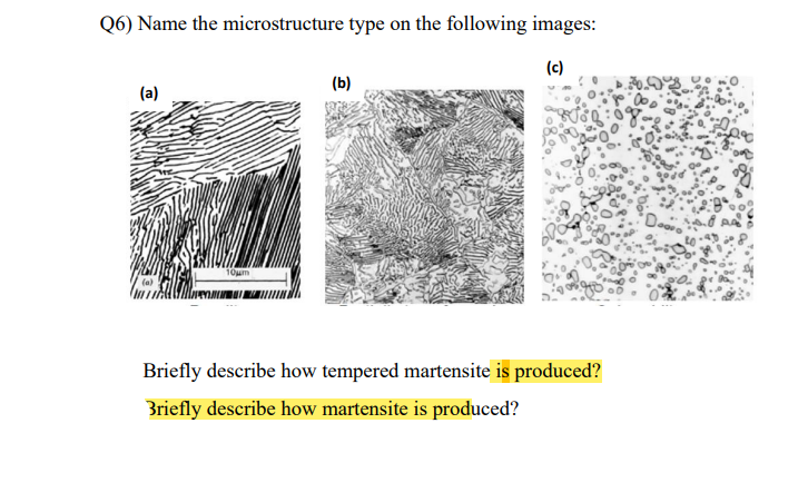 Solved Q6) Name the microstructure type on the following | Chegg.com