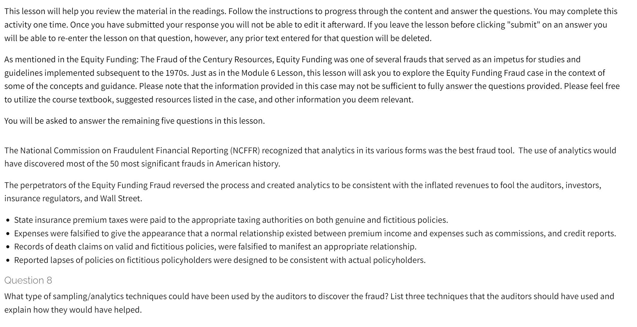 Solved This lesson will help you review the material in the | Chegg.com