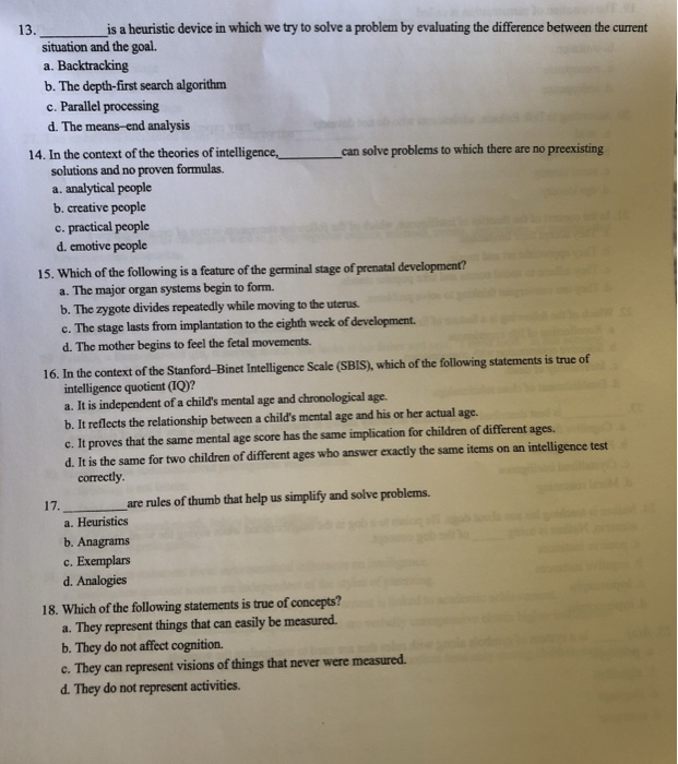 Solved is a heuristic device in which we try to solve a | Chegg.com