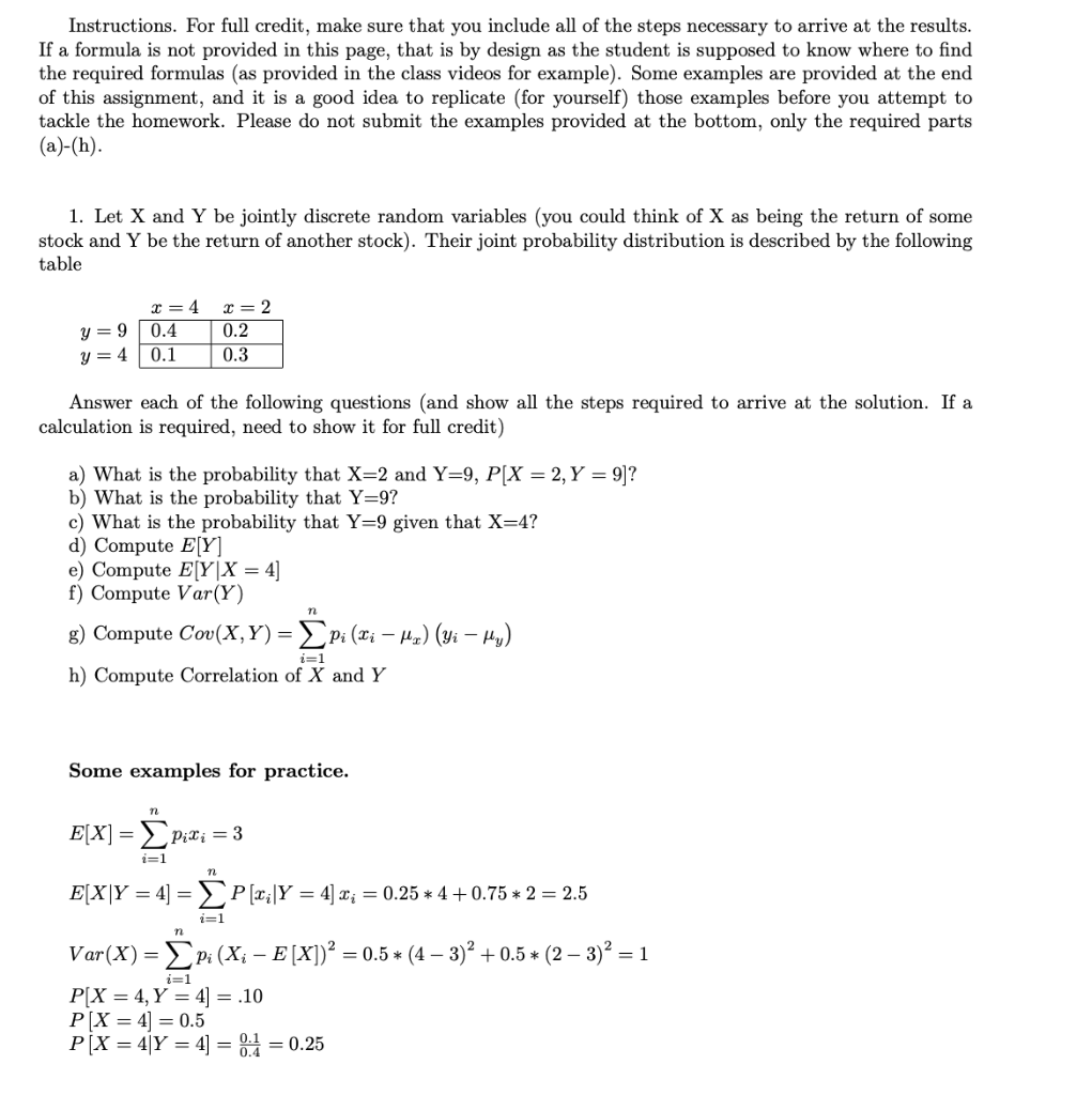 Solved Instructions. For full credit, make sure that you | Chegg.com