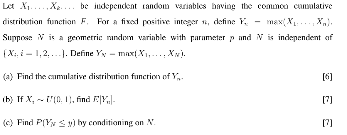Solved Let X1, ..., Xk, ... be independent random variables | Chegg.com