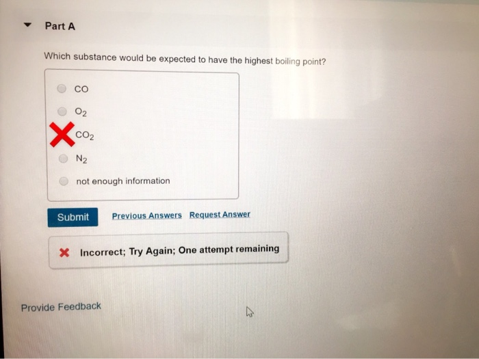 Solved Part A List the following substances in order of | Chegg.com