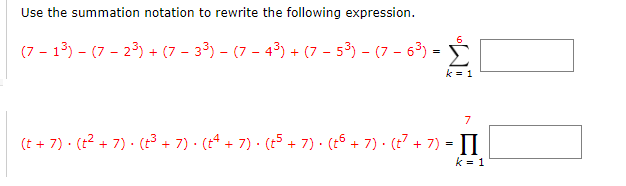 Solved Use the summation notation to rewrite the following | Chegg.com Solved Use the summation notation to rewrite the following | Chegg.com