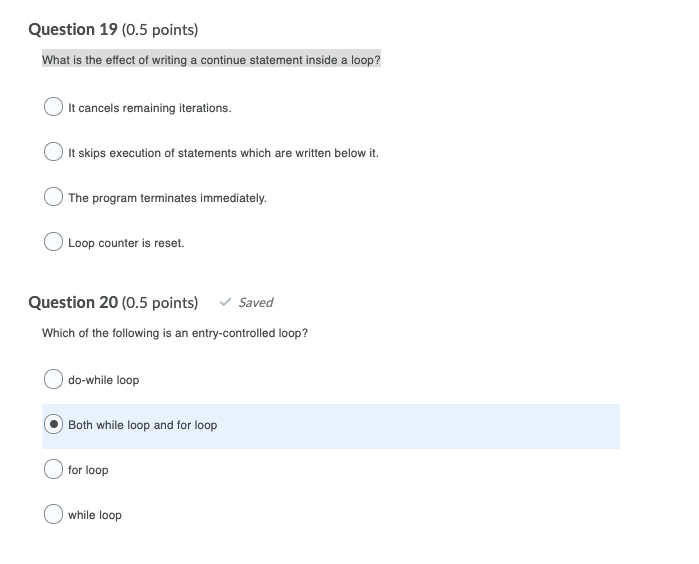 Solved Question 19 (0.5 points) What is the effect of | Chegg.com