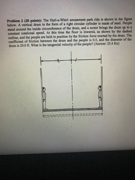 Solved Problem 2 (20 polnts): The Hurl-a-Whirl amusement | Chegg.com Solved Problem 2 (20 polnts): The Hurl-a-Whirl amusement | Chegg.com