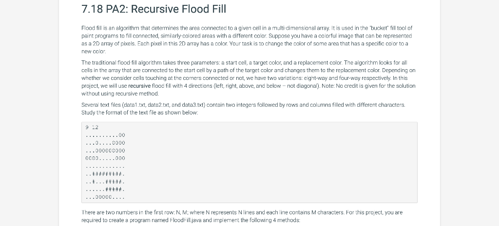 Solved Flood fill is an algorithm that determines the area | Chegg.com