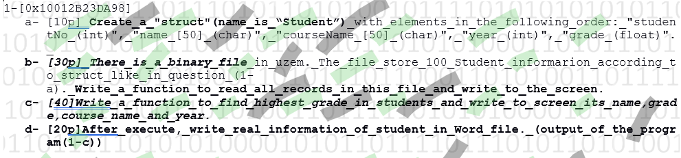 Solved 1−[0×10012B23DA98] a- [10p] | Chegg.com