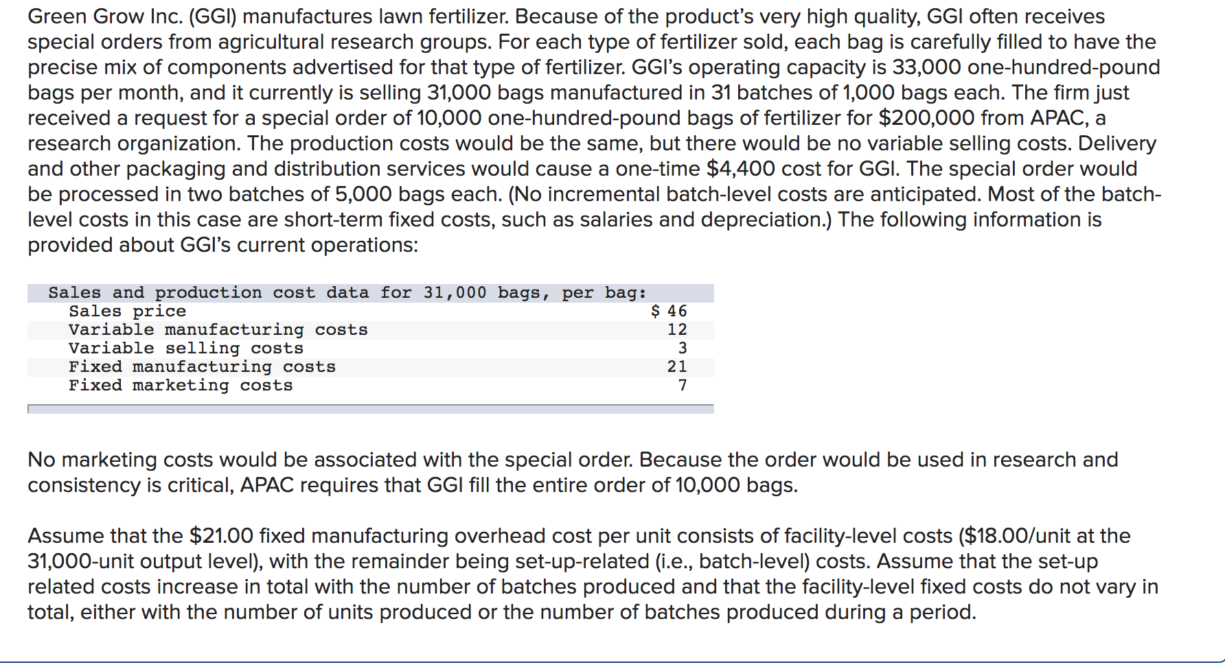 Solved Required: 1. What is the total fixed manufacturing | Chegg.com