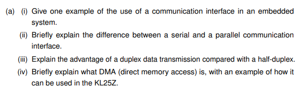 Solved (a) (i) Give one example of the use of a | Chegg.com