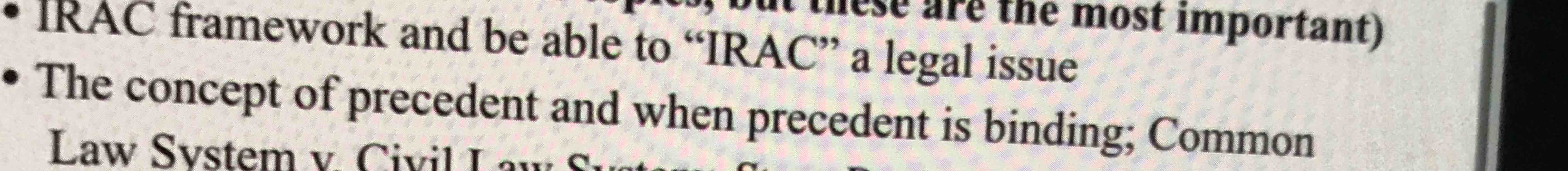 Solved IRAC framework and be able to "IRAC" a legal issue | Chegg.com