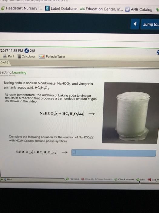 Solved Baking soda is sodium bicarbonate, NaHCO_3, and | Chegg.com