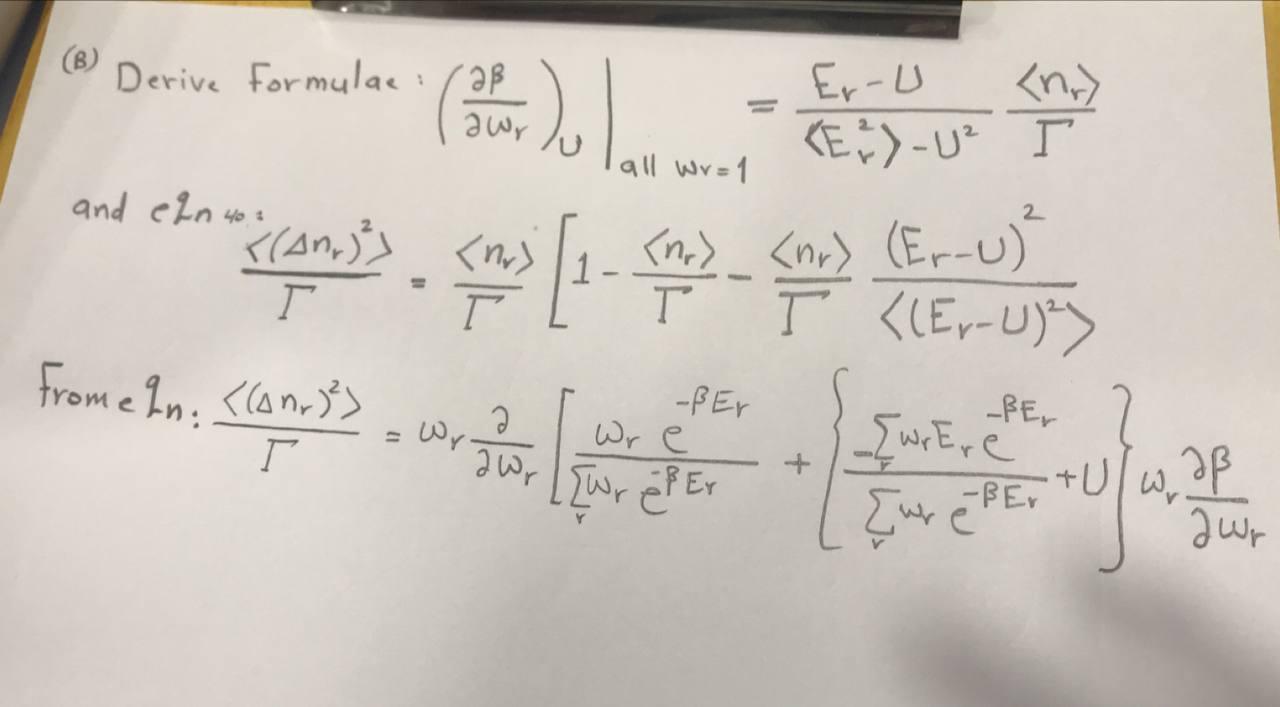Solved (6) Derive Formulas as : Әр awr (E). LE all wr=1 Er-u | Chegg.com