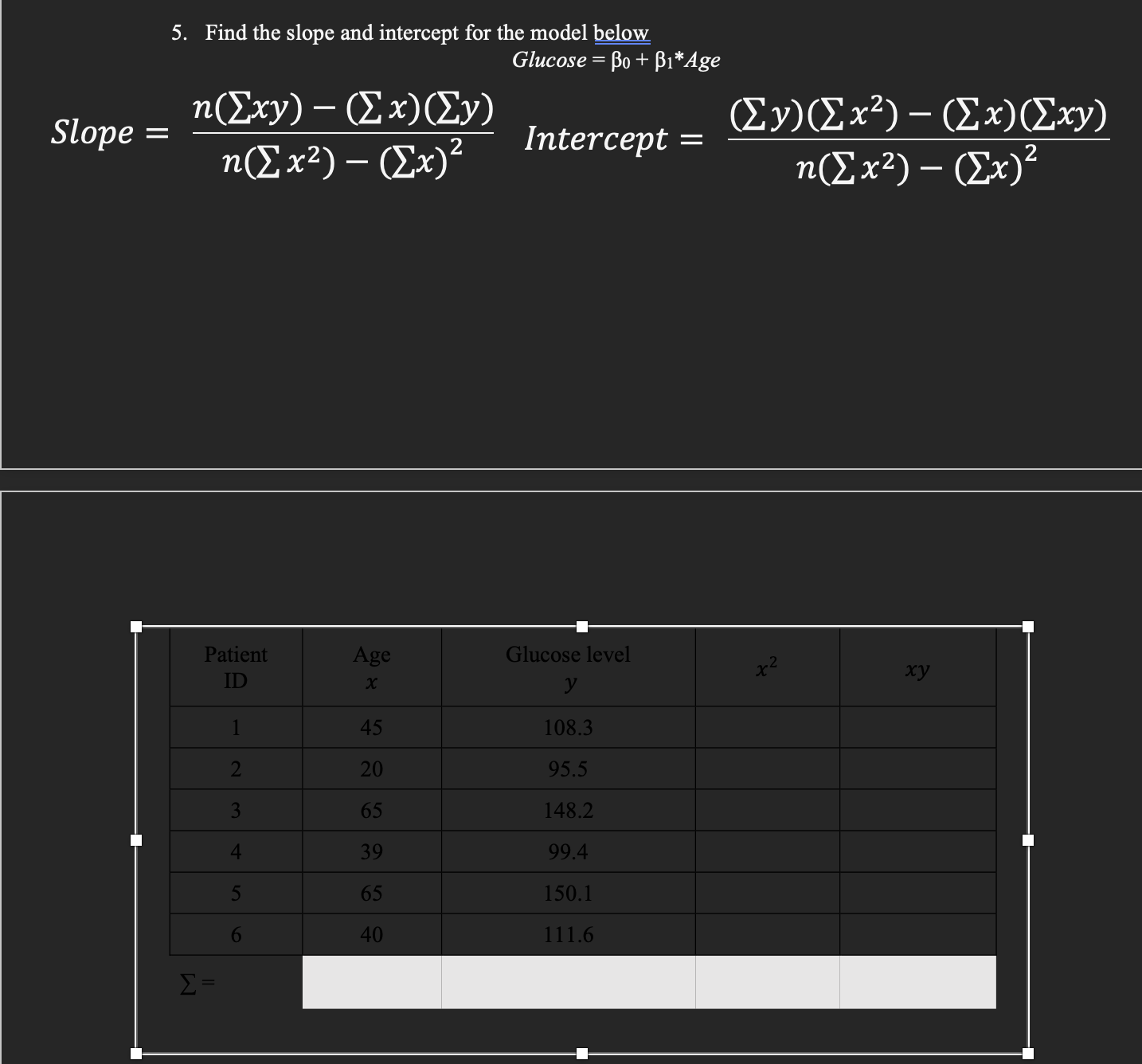 Solved Using excel could I see all the steps that would be | Chegg.com