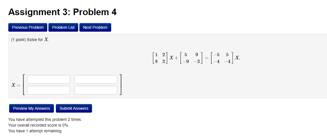 Solved Assignment 3 Problem 4 Previous Problem Problem List 1590