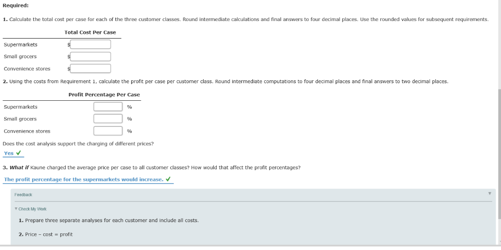 Solved Required: 1. Calculate the total cost per case for | Chegg.com
