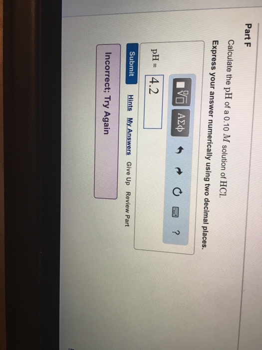 Solved Now verify this ranking by calculating the pH of each | Chegg.com