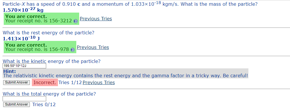 Solved Particle- \\( X \\) has a speed of \\( 0.910 | Chegg.com