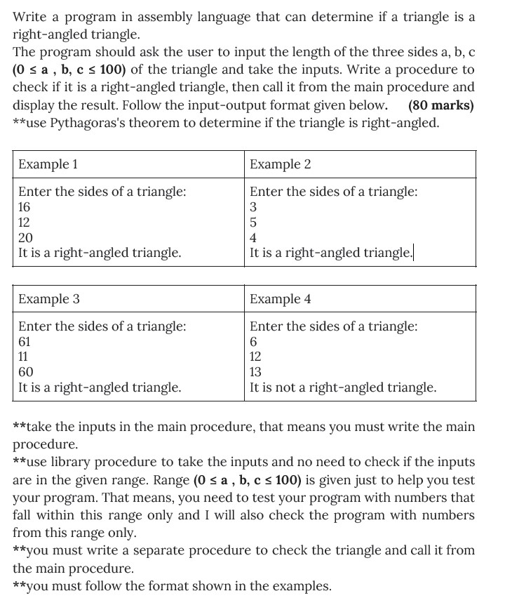Solved Write a program in assembly language that can | Chegg.com
