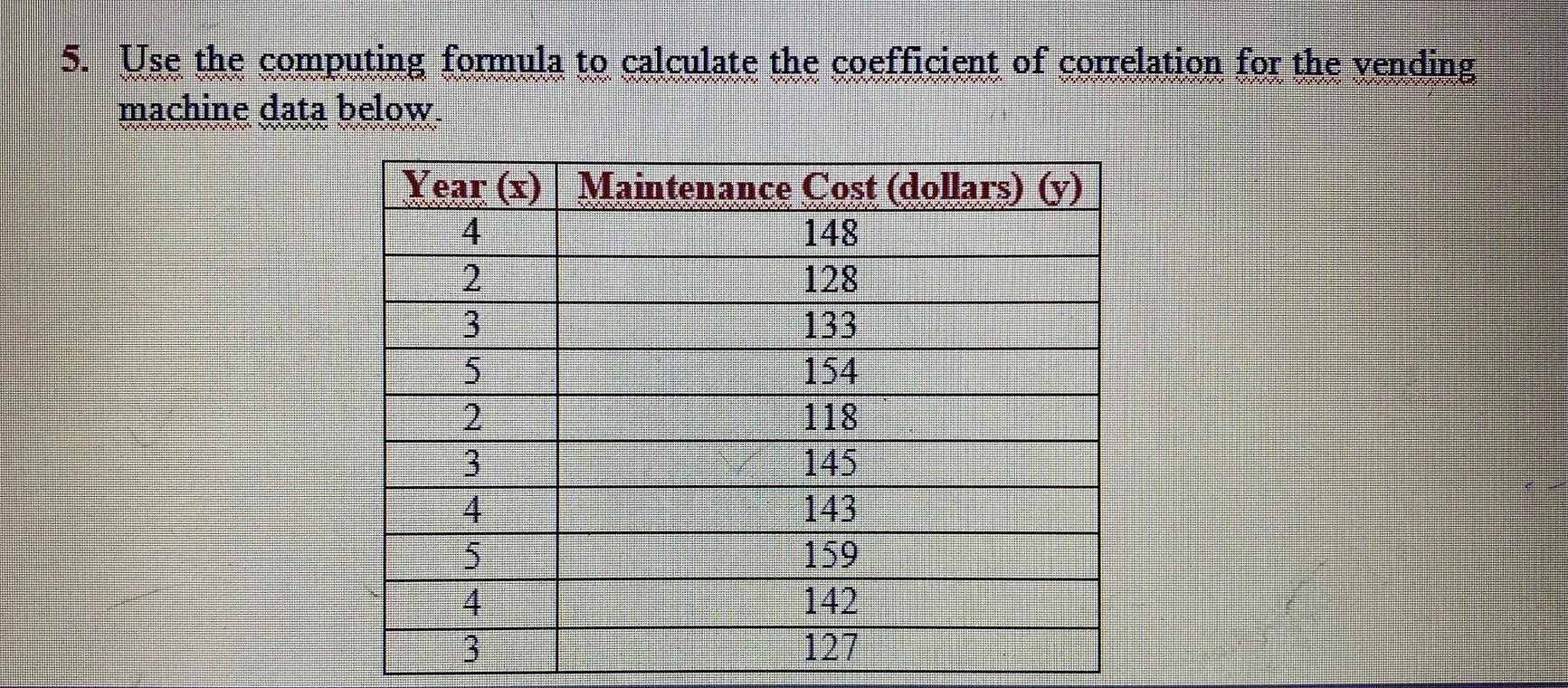 Solved 5. Use the computing formula to calculate the | Chegg.com