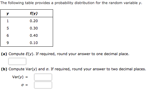 Solved The following table provides a probability | Chegg.com