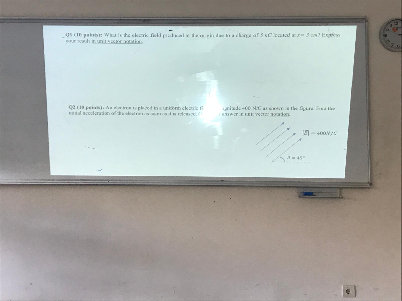 Solved ?Q1 (10 points): What is the electric field produced | Chegg.com