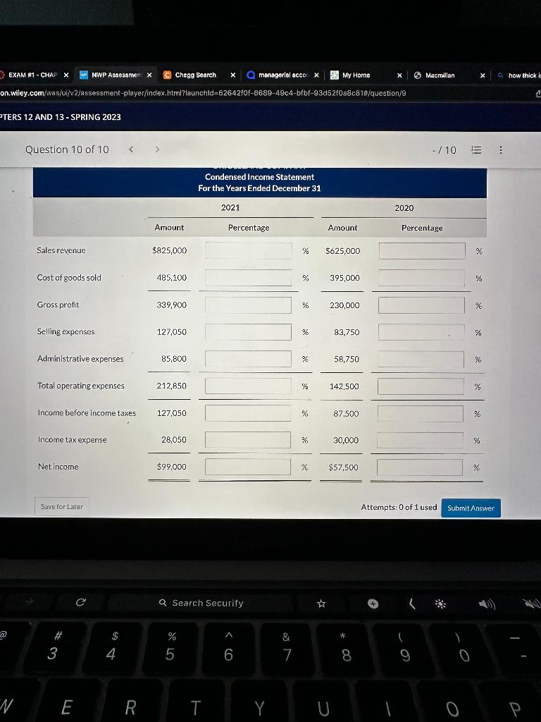 Solved Current Attempt in Progress Operating data for Oriole | Chegg.com