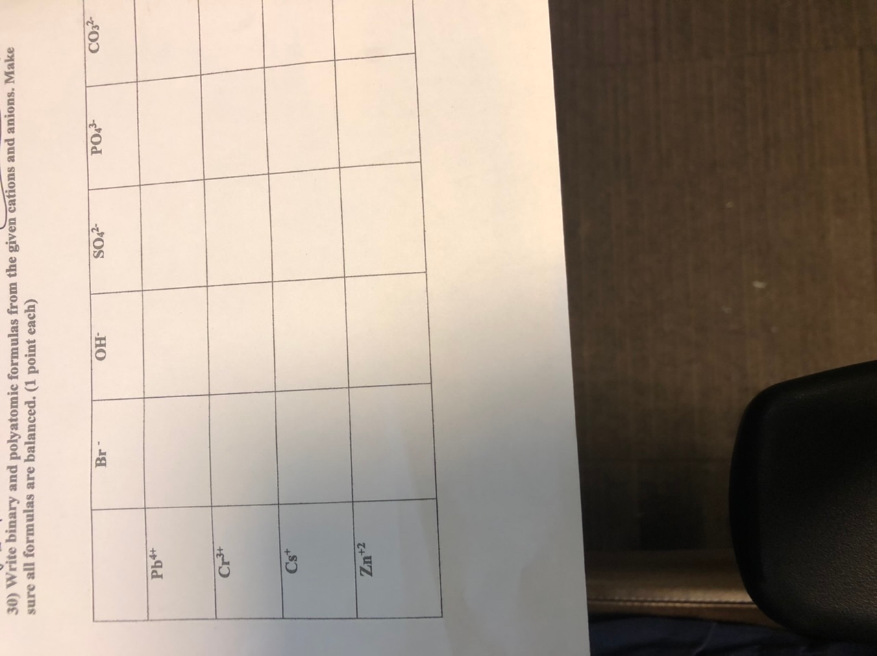 Solved 30) Write binary and polyatomic formulas from the | Chegg.com