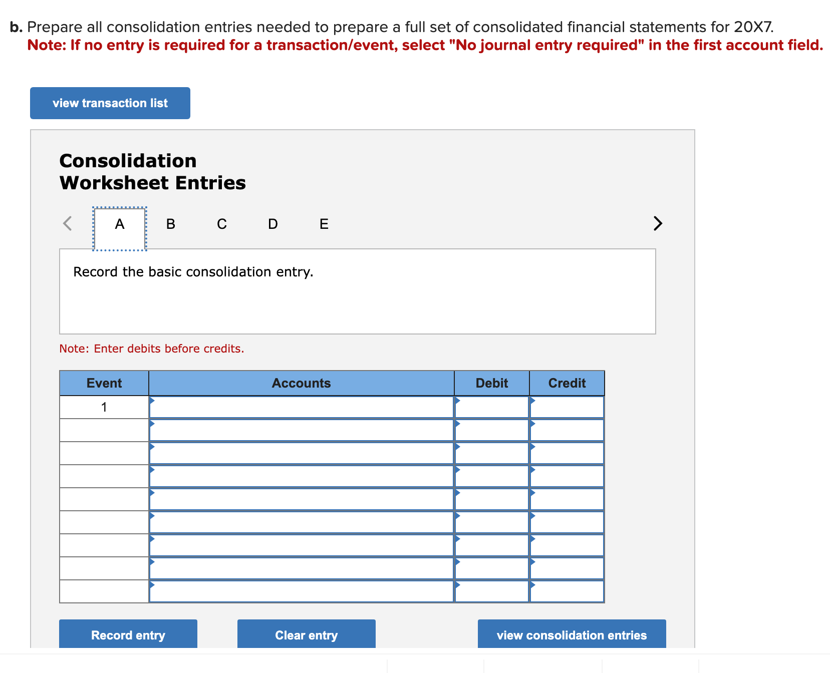 Prepare all consolidation entries needed to prepare a | Chegg.com