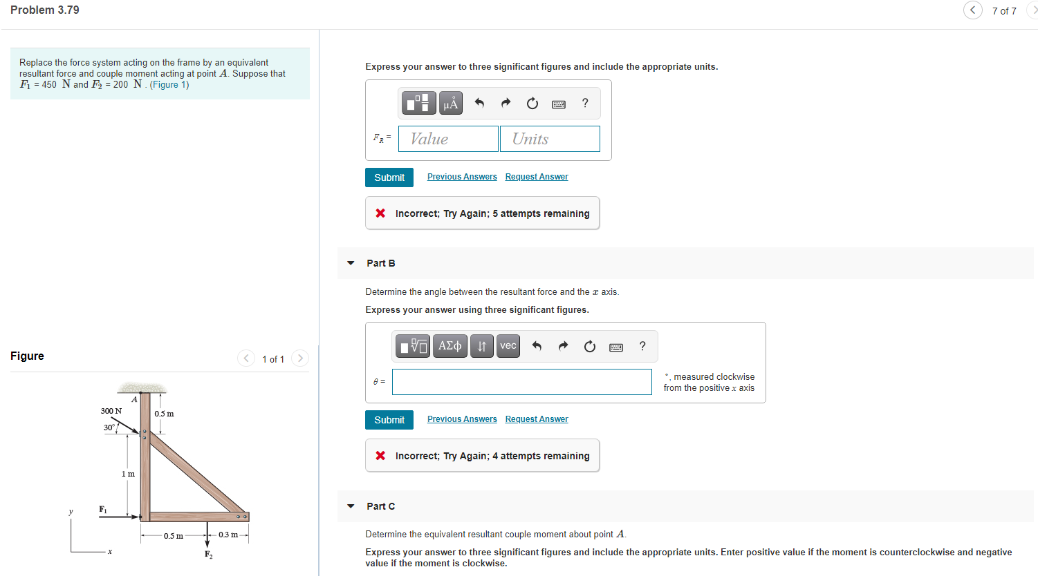 Solved Problem 3.79 7 of 7 Express your answer to three | Chegg.com