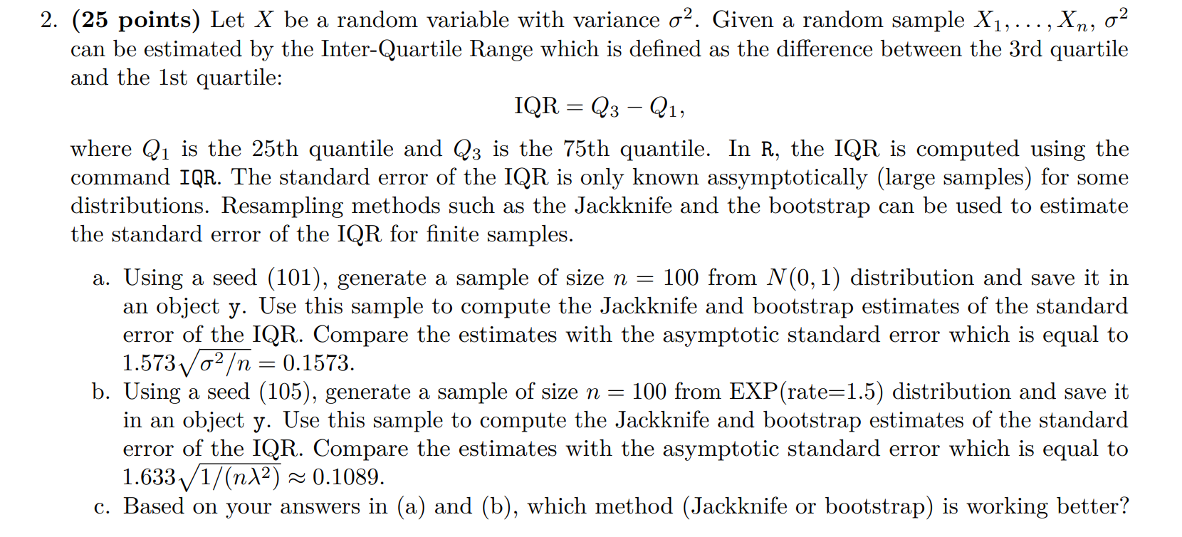2. (25 points) Let X be a random variable with | Chegg.com