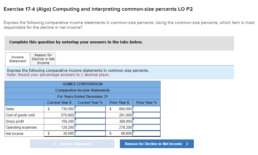 Solved Exercise 17-4 (Algo) Computing and interpreting | Chegg.com Solved Exercise 17-4 (Algo) Computing and interpreting | Chegg.com