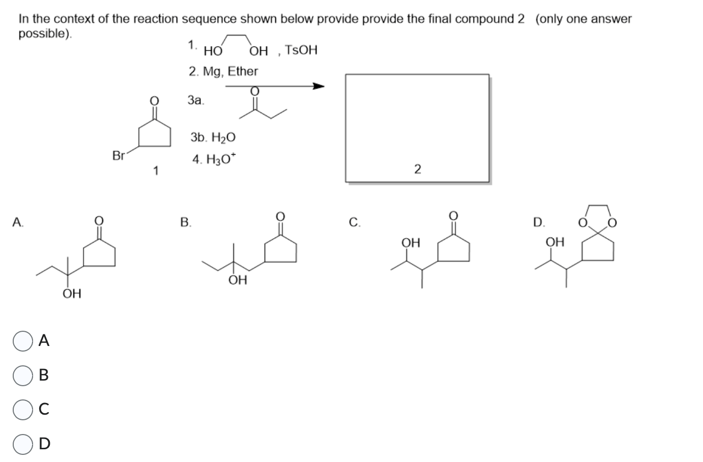 Solved In the context of the reaction sequence shown below | Chegg.com