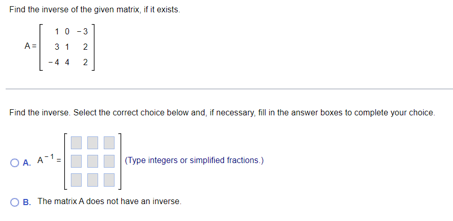 Solved 4 Let A [ 1 12] 3 9 B Construct A 2x2 Matrix B