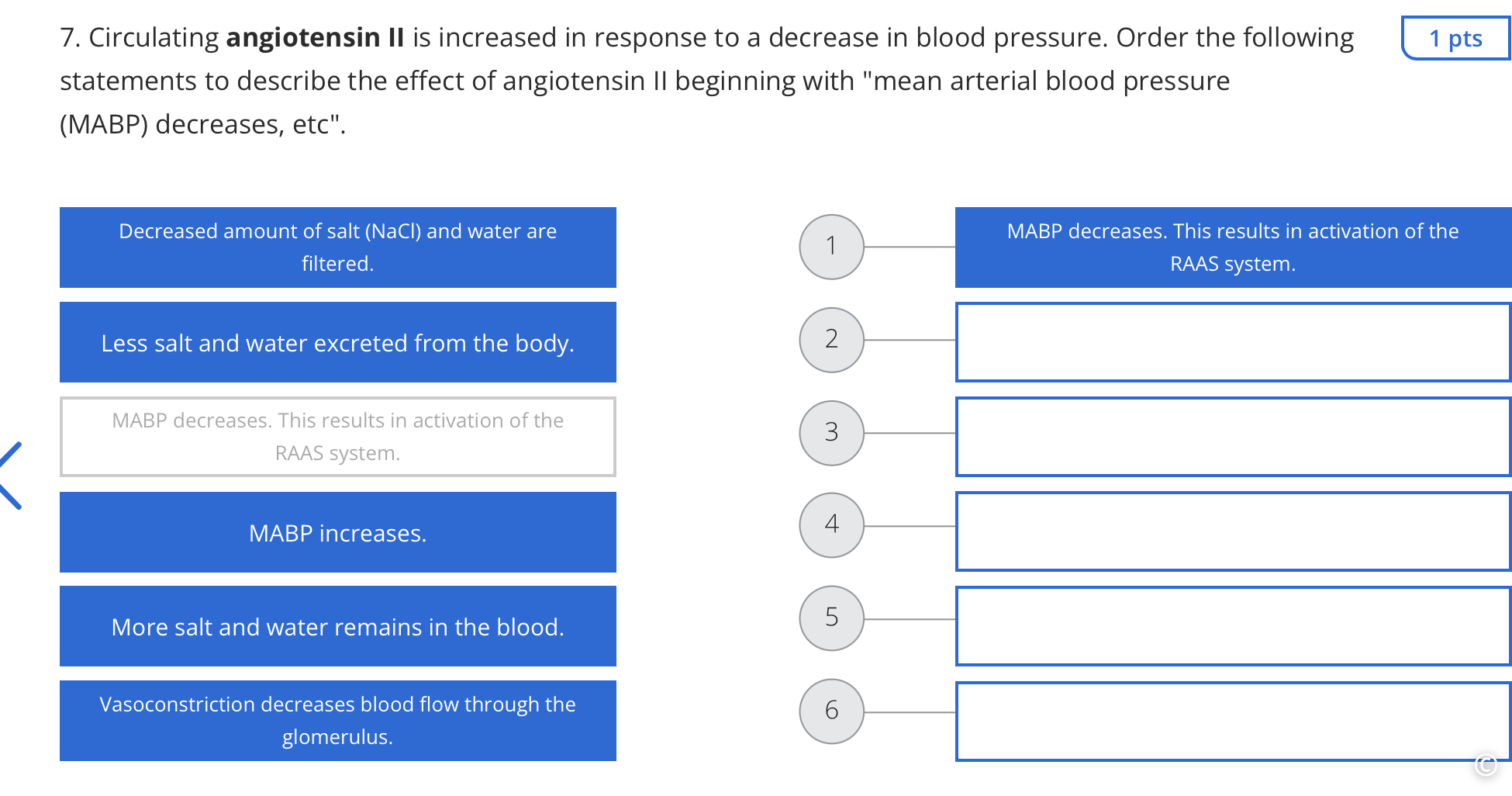 Solved Circulating angiotensin II is increased in response | Chegg.com