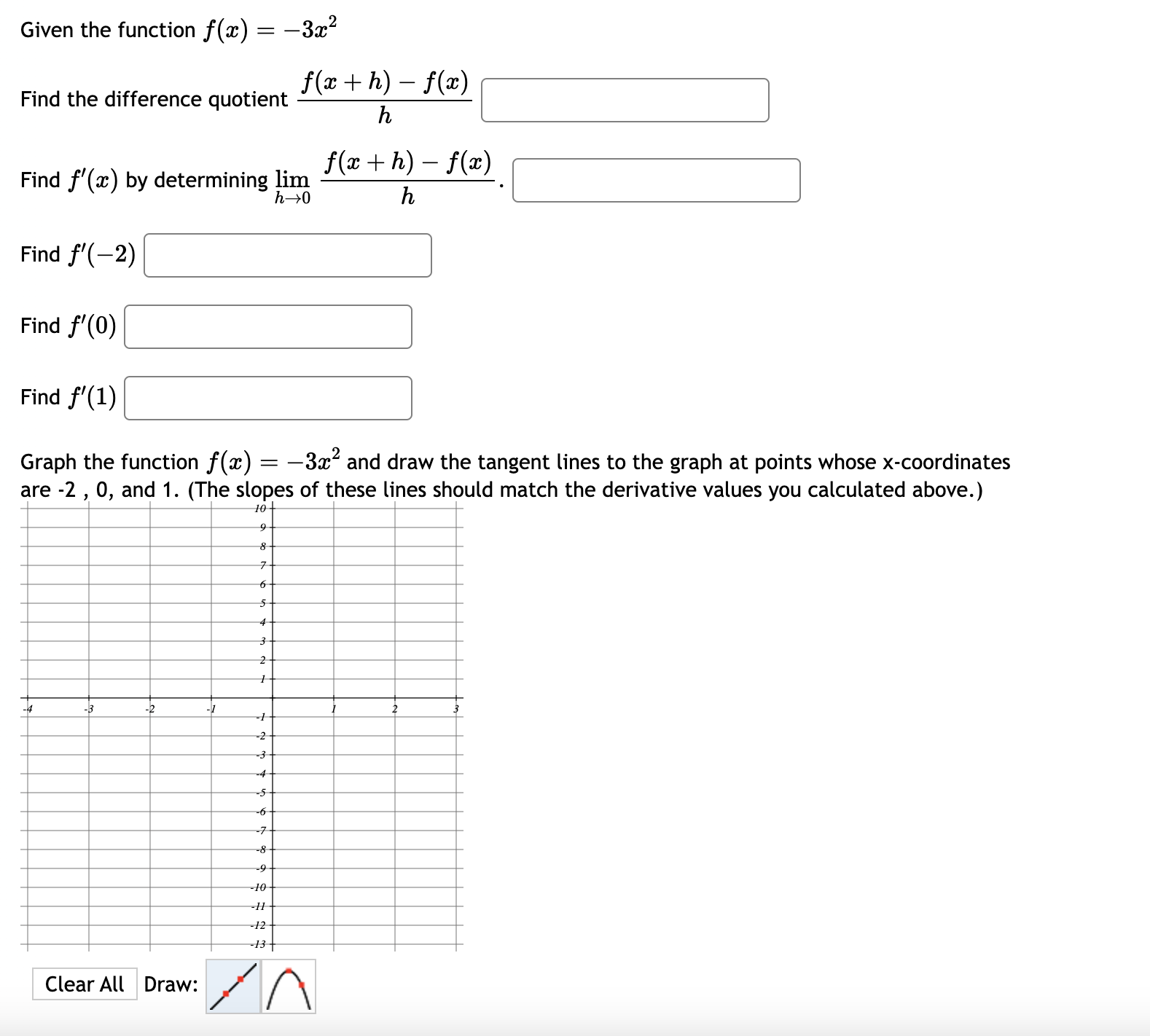 Solved Given the function f(x)=-3x2Find the difference | Chegg.com